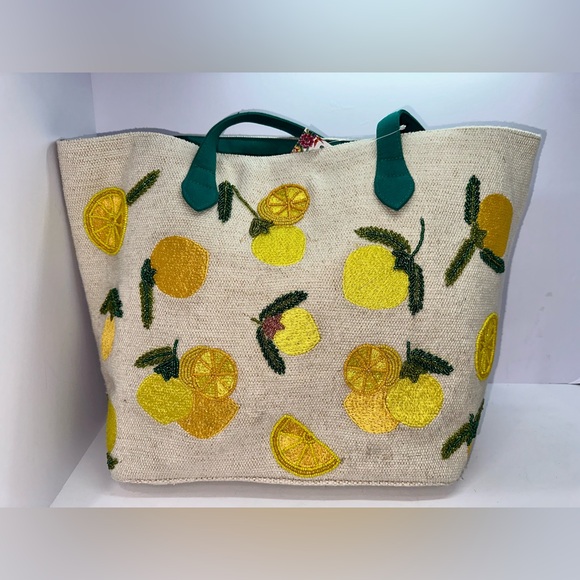 America & Beyond | Bags | Nwt America Beyond Lemon Embroidered And ...